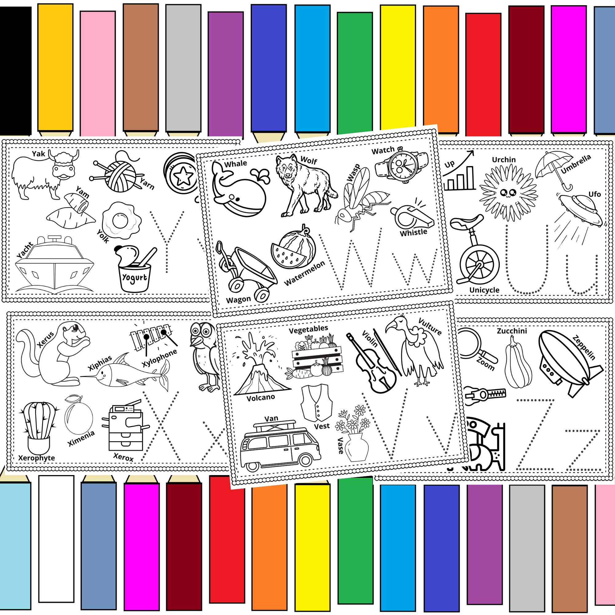 Printable Alphabet Coloring Pages, Letter Tracing and Recognition ...