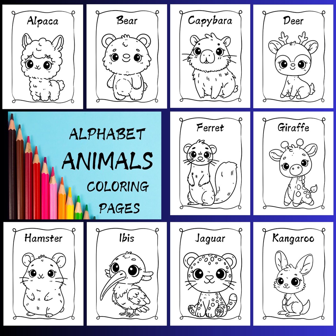 ABC Animal Coloring Pages | Alphabet Letters Printable | Preschool ...