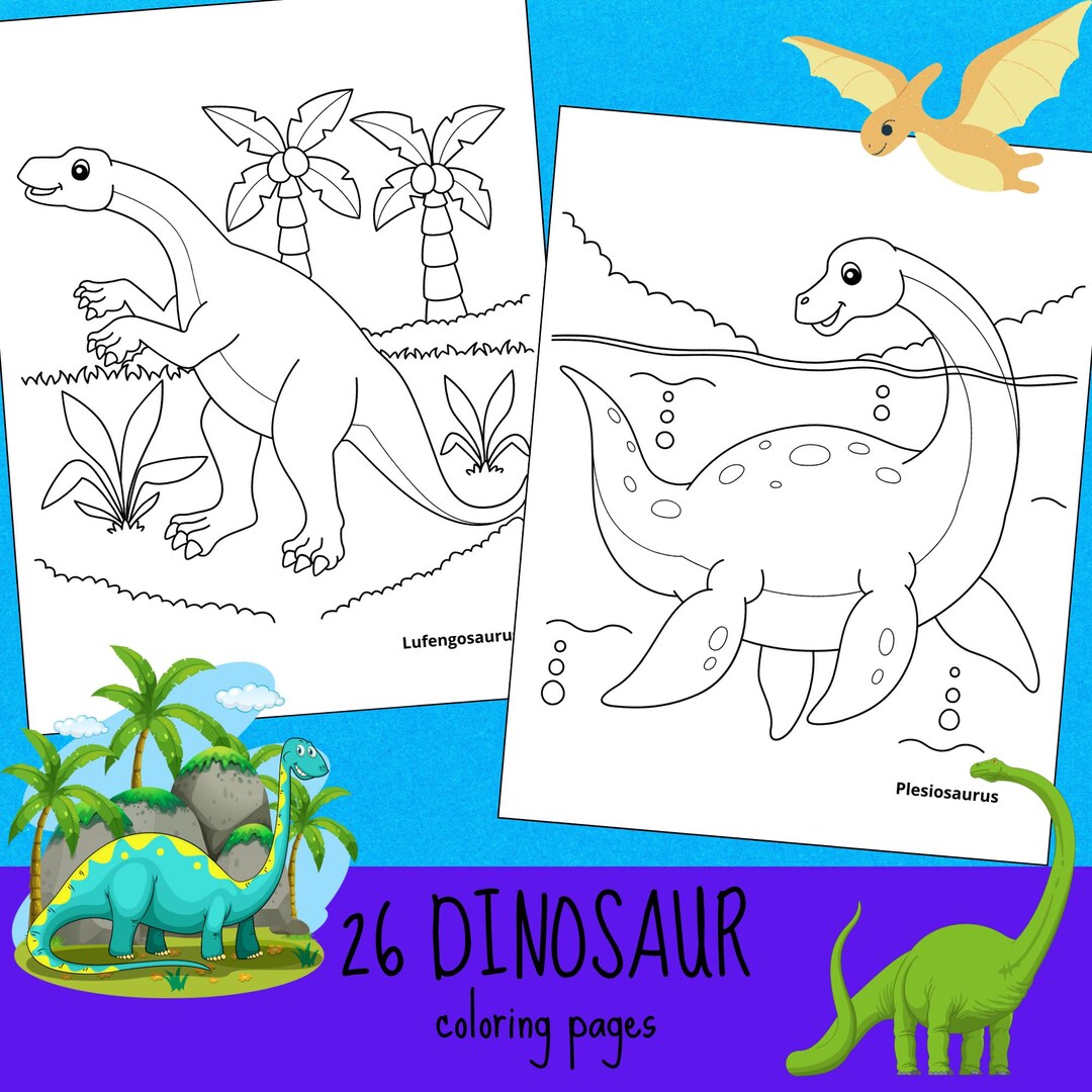 26 Dinosaur Coloring Pages for Preschoolers, Kindergarten Homeschool ...