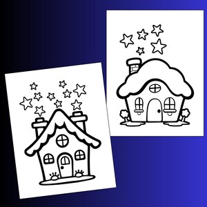 Tiny Houses Coloring Book | Simple Coloring Pages for Toddlers ...