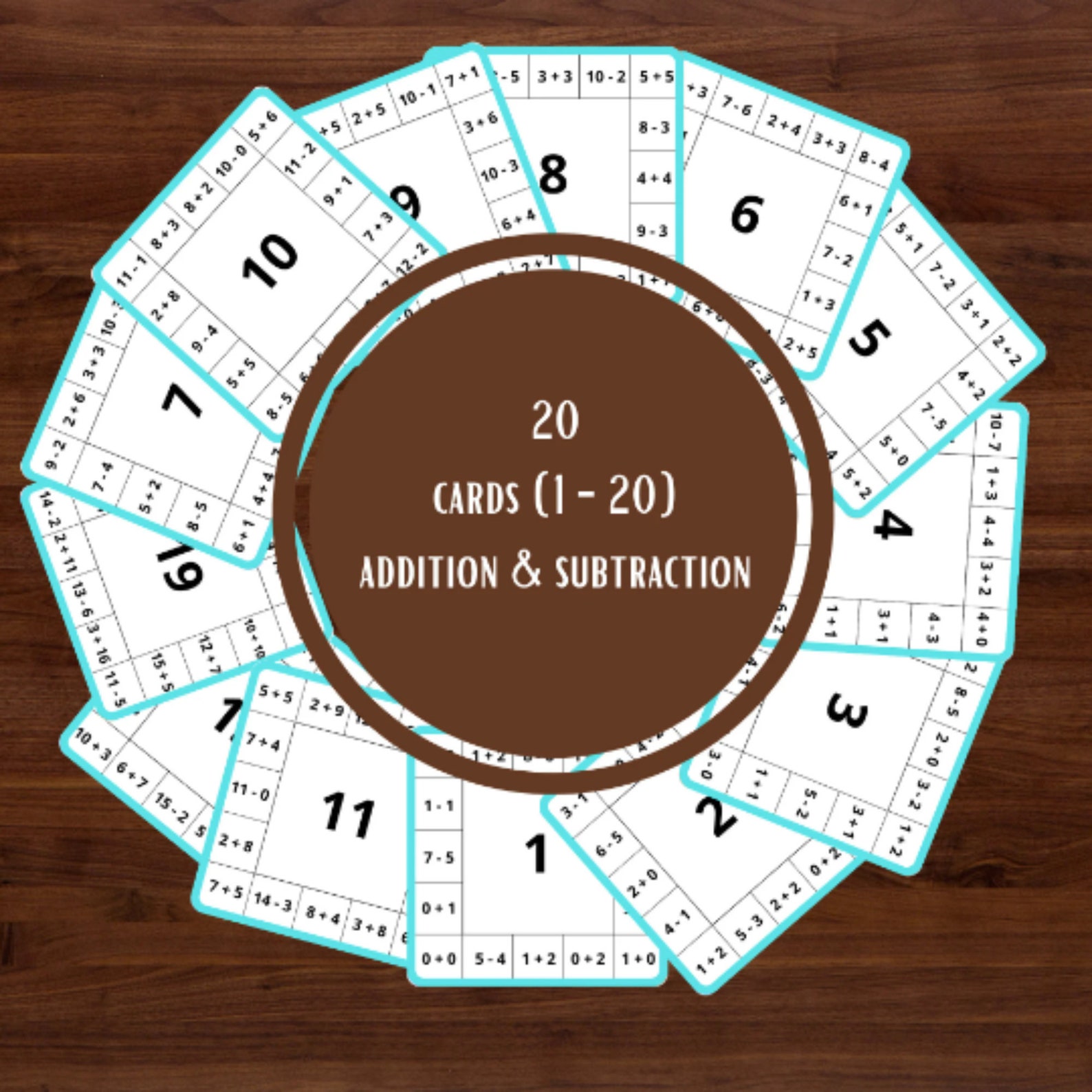 Printable Math Flashcards for Kids: Addition & Subtraction First Grade ...
