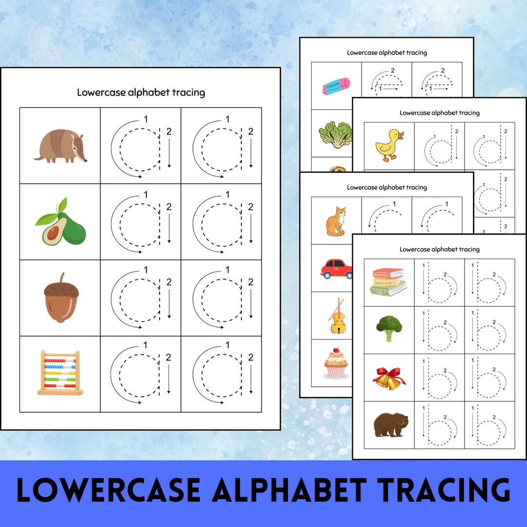 ABC Phonics Tracing Worksheets, Lowercase Letters, Preschool ...