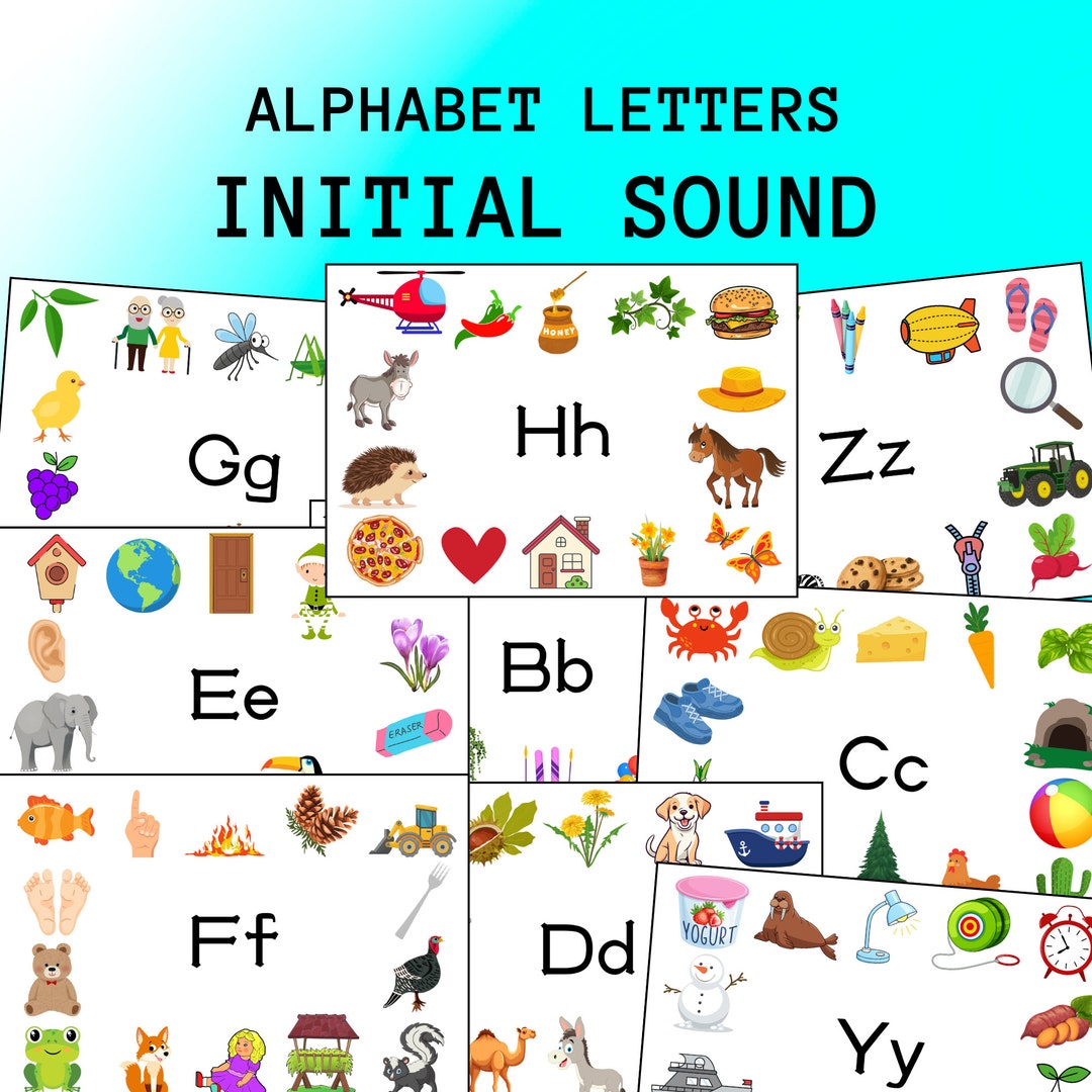 Initial Sound Phonics Alphabet Cards, Montessori Education ...