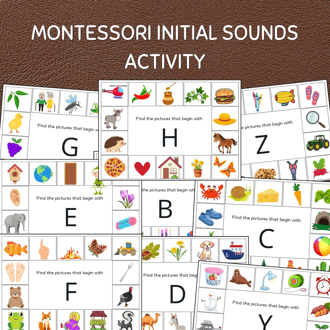 Phonics Initial Sound Cards A-Z | Montessori Alphabet Activity (PDF) - Etsy