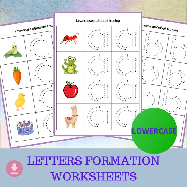 52 ABC Phonics Tracing Worksheets, Early Education Letter Tracing ...