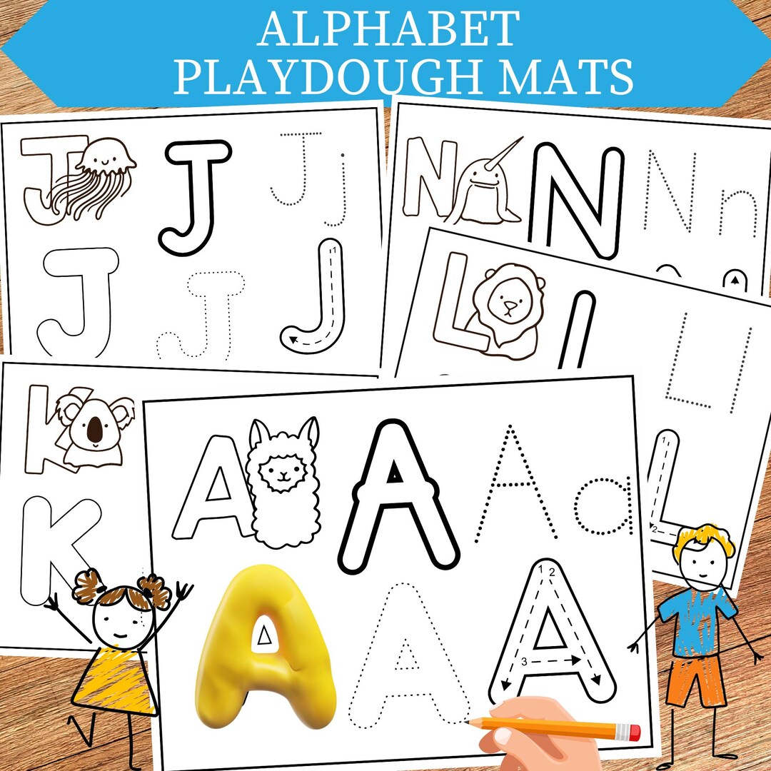 Preschool Printable Alphabet Playdough Mats Printable Toddler ...