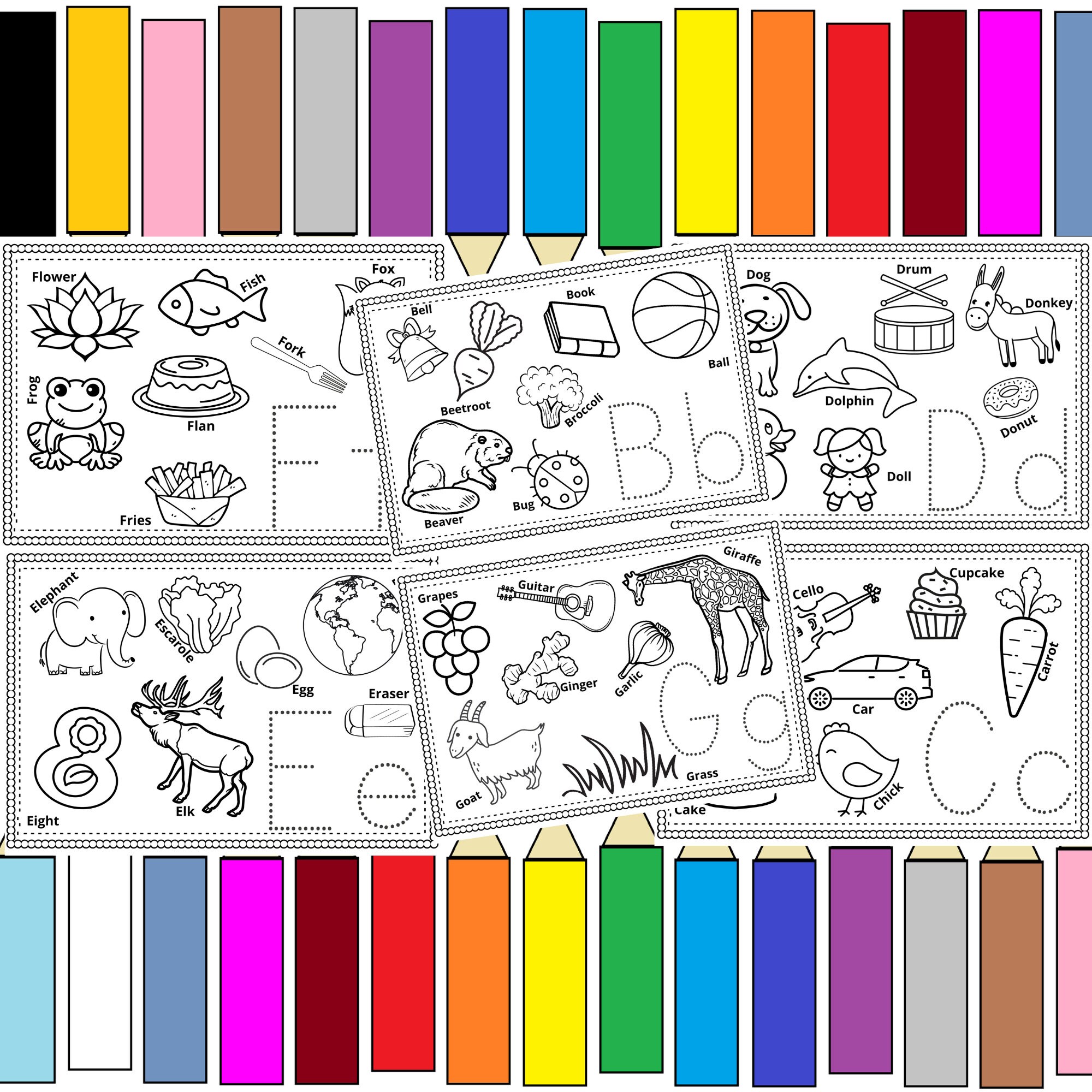 Printable Alphabet Coloring Pages, Letter Tracing and Recognition ...