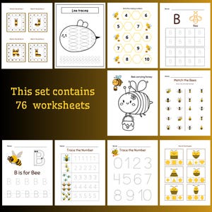 Honey Bee Preschool Printable Worksheets & Activities Pack | Fun ...