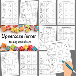 Tracing Capital Letters Worksheets | Uppercase Letter Practice for Kids ...