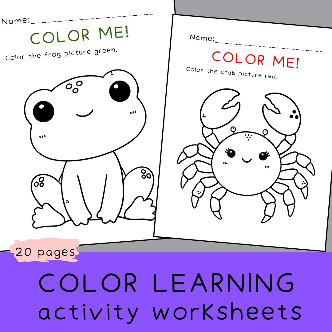 Color Learning Worksheets for Kids | Toddler & Preschool Coloring Pages ...