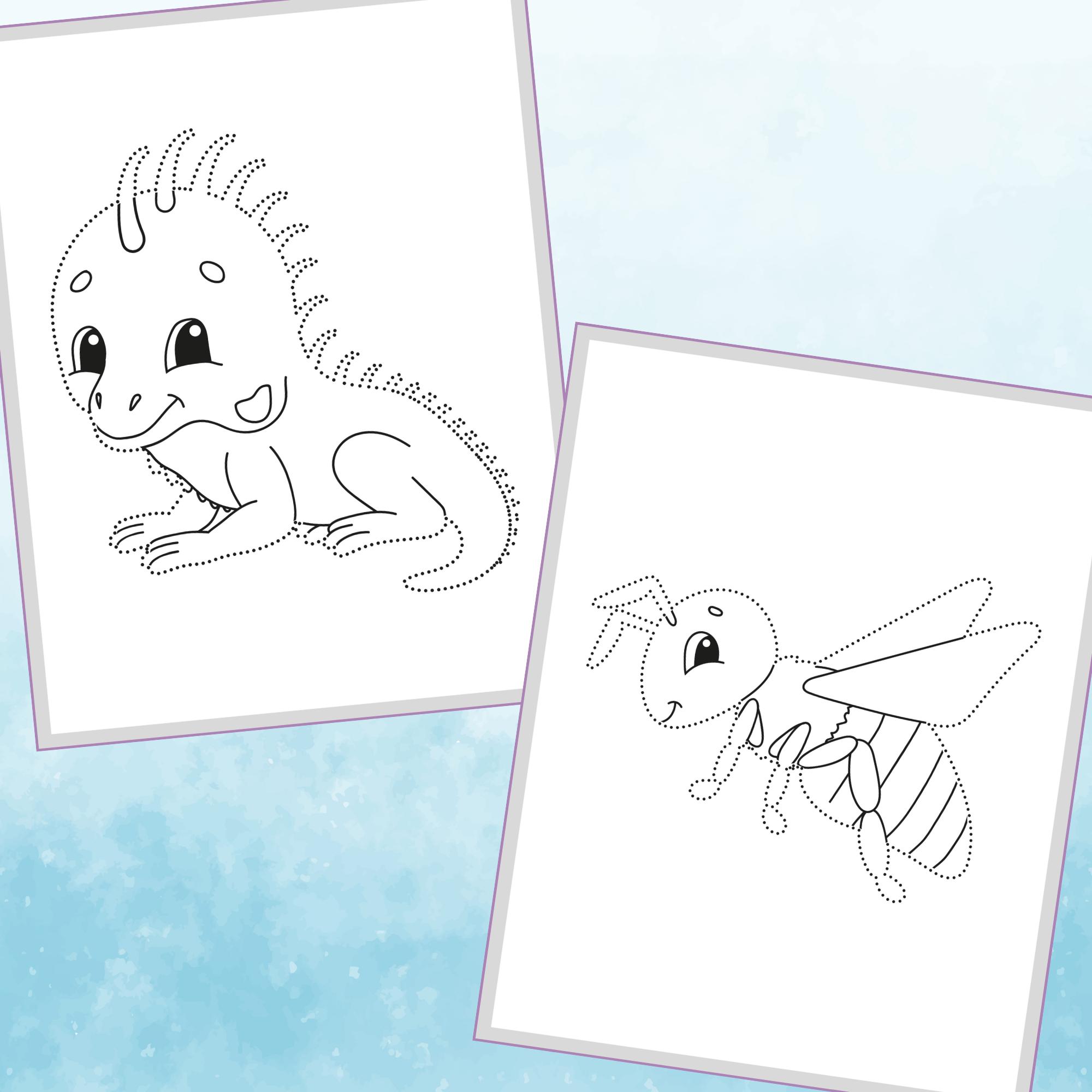 Animals Preschool Tracing Worksheets, Toddler Trace and Color ...