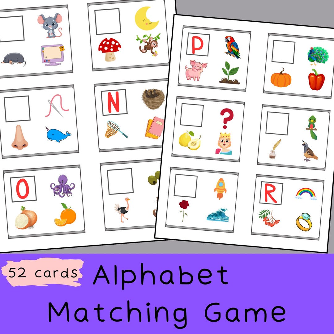 ABC Beginning Sounds Matching Cards | Phonics Printable for Preschool ...