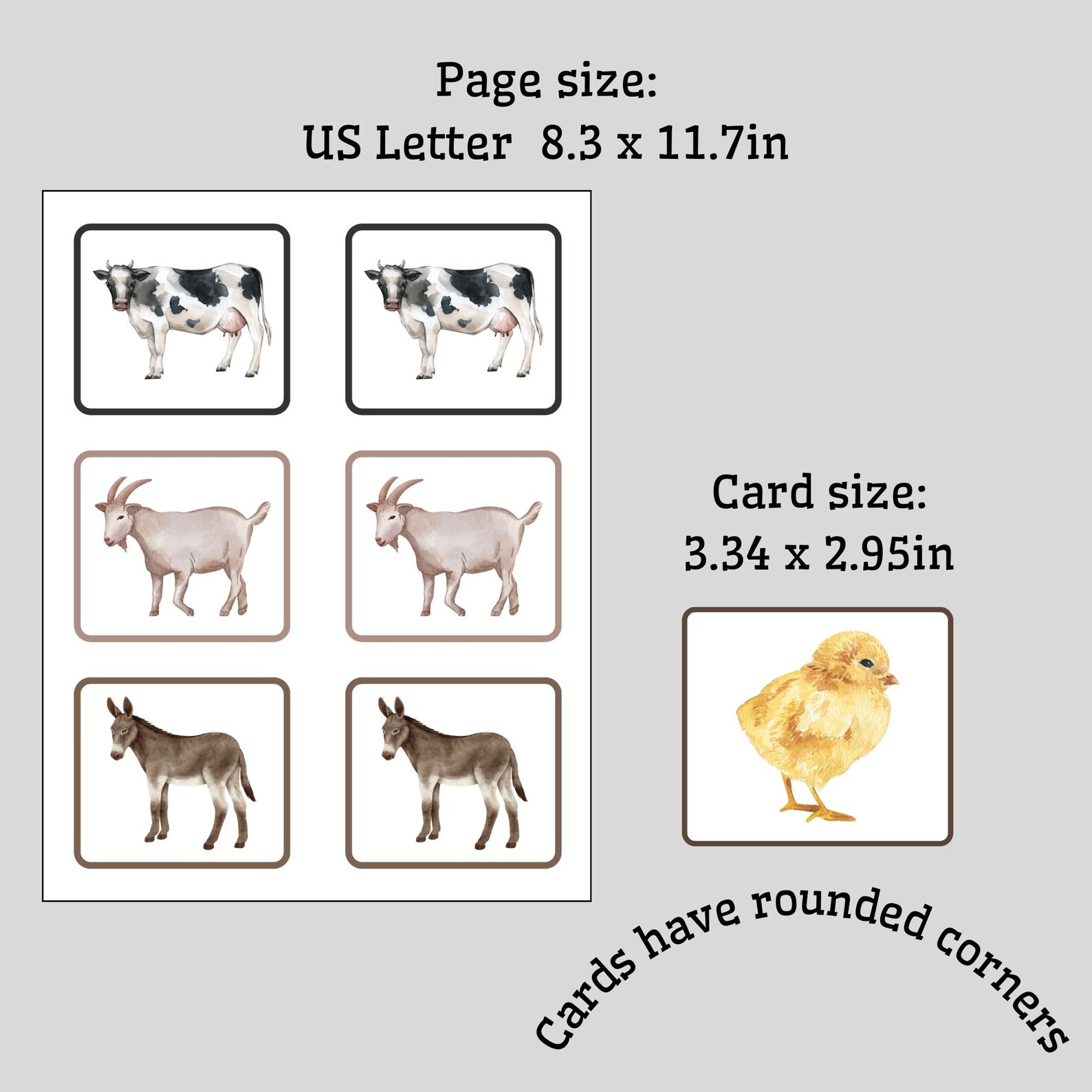 Farm Animal Memory Card Game | Preschool Activities | Toddler Learning ...