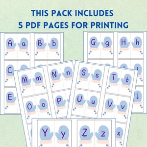 Mittens Letter Matching Game, ABC Puzzles, Preschool, Kindergarten ...