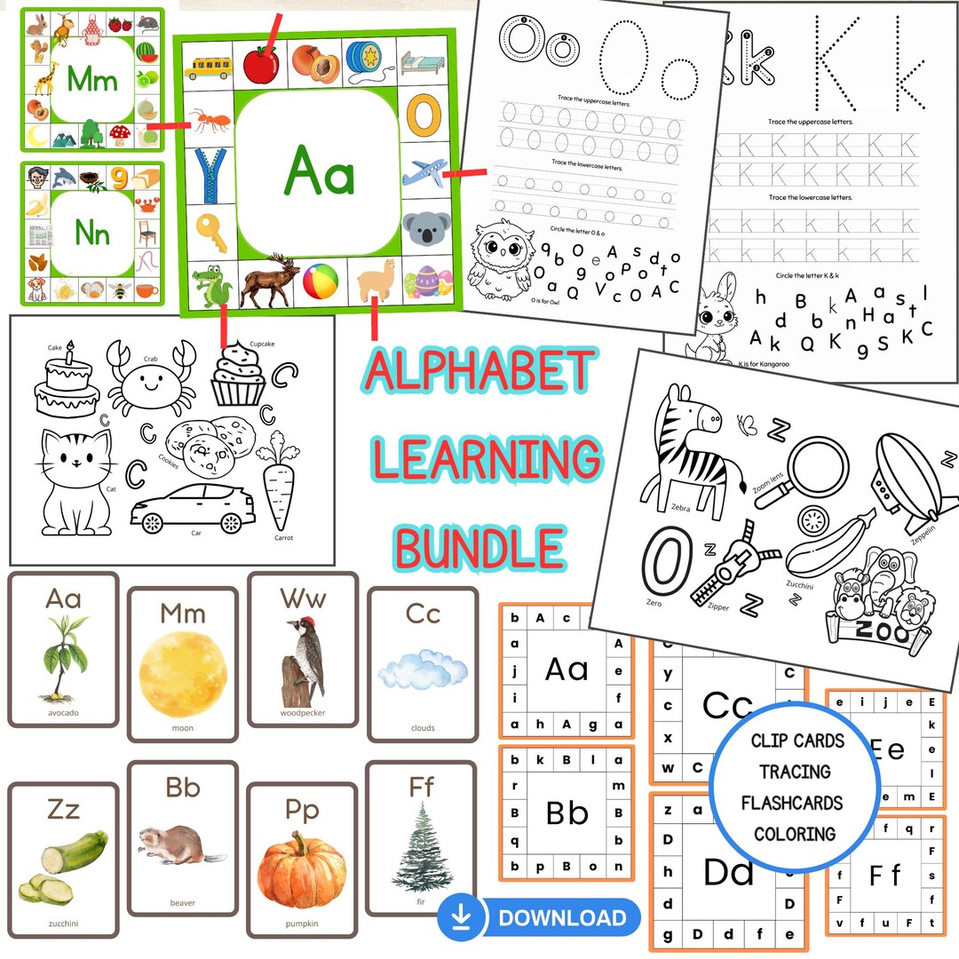 Alphabet Learning Bundle | Letter Recognition & Phonics for Preschool ...