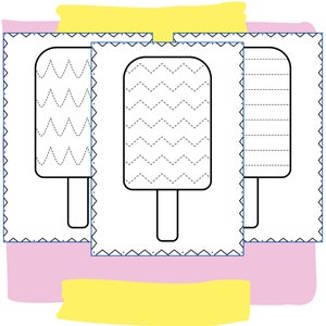 Preschool Tracing Worksheets, Ice Cream, Toddler Tracing Activities ...