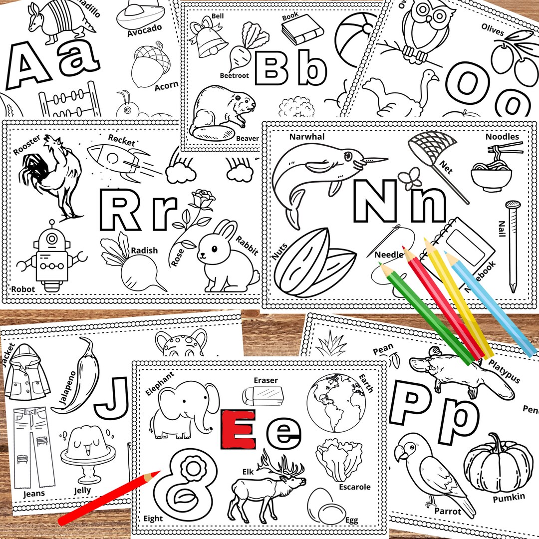Coloring Pages, Alphabet, Printable for Kids, Preschool, Kindergarten ...