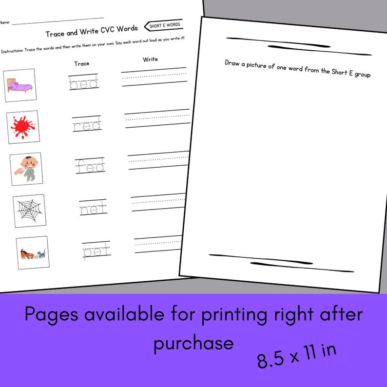 CVC Word Practice – Tracing & Writing Worksheets | Preschool ...