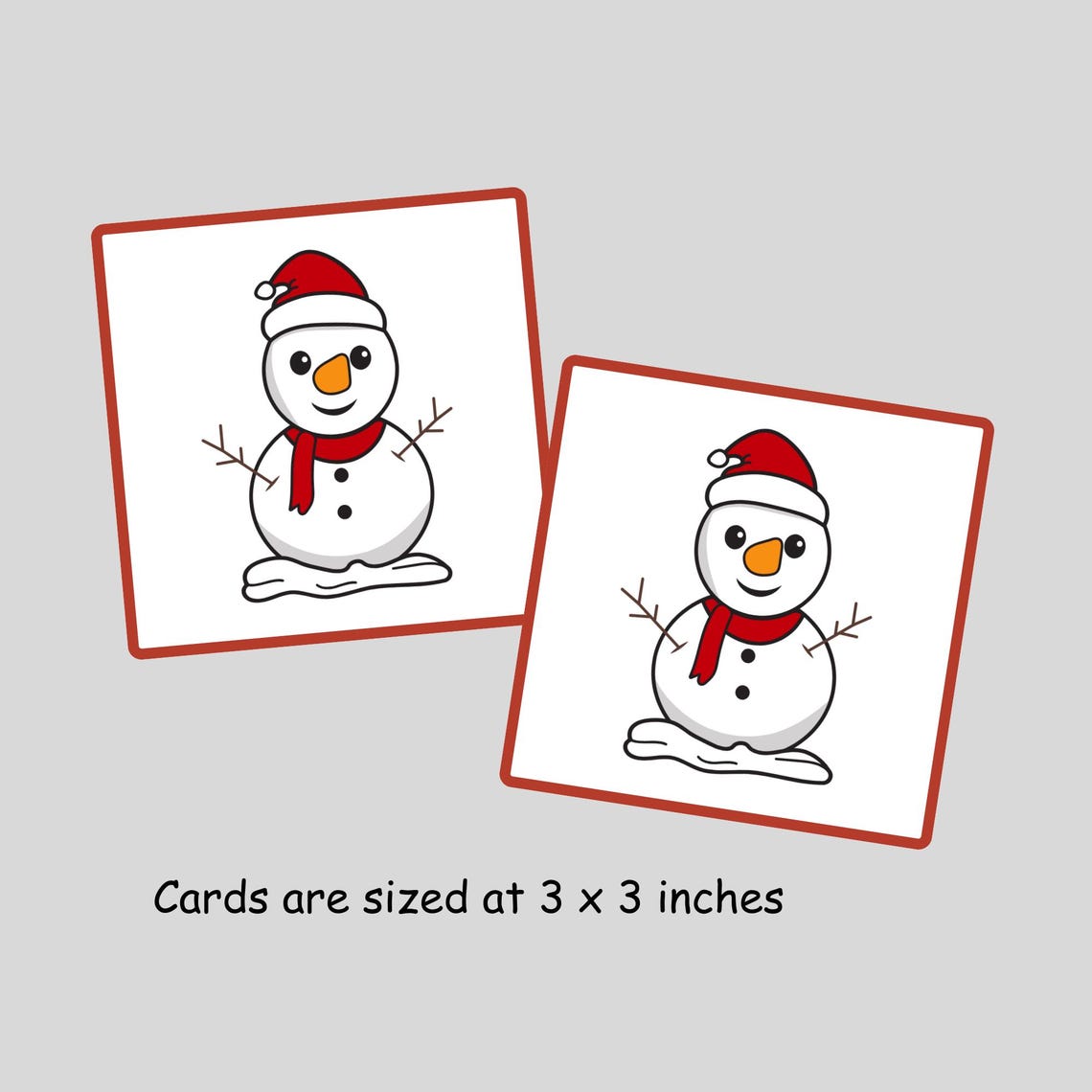Snowman Color Matching Cards Printable Winter Activity for Kids PDF - Etsy