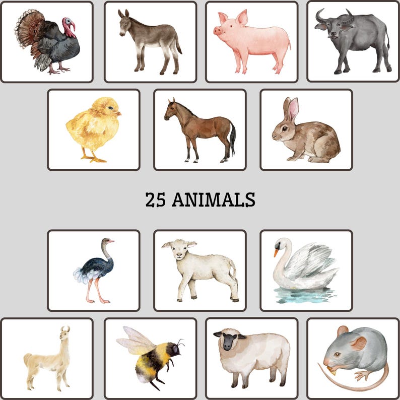 Farm Animal Memory Card Game | Preschool Activities | Toddler Learning ...