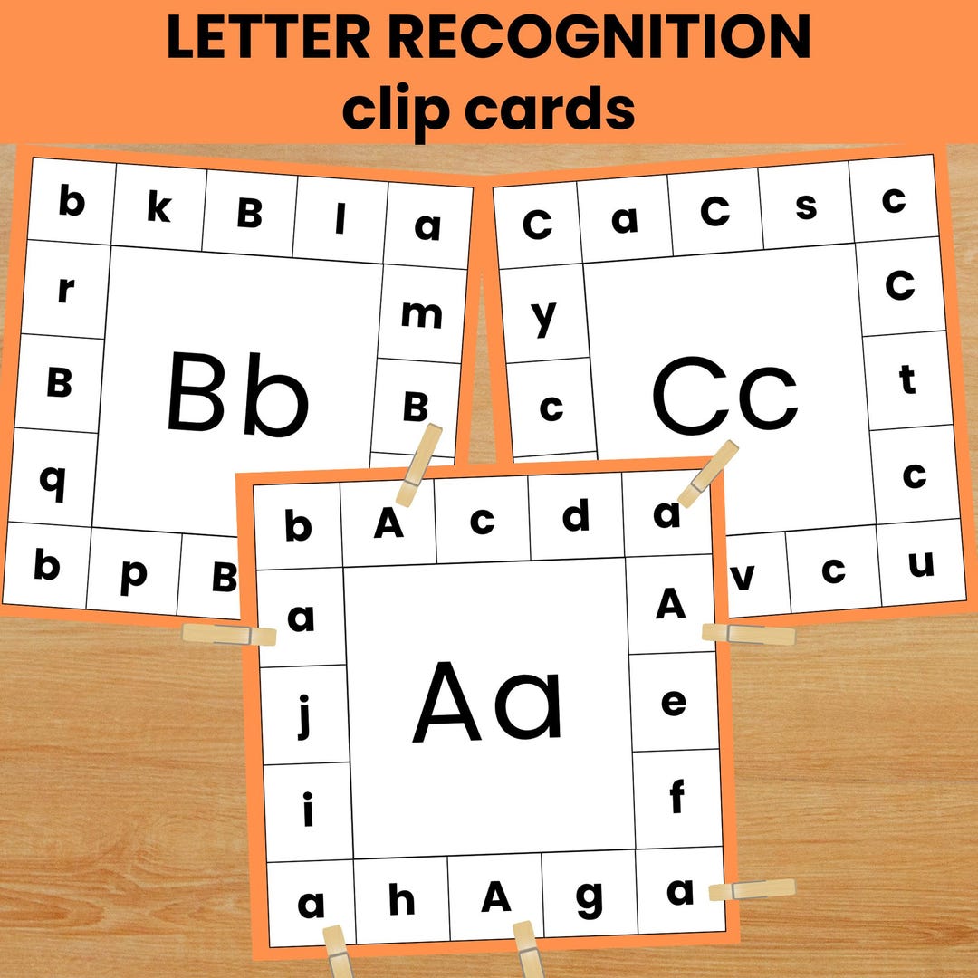 Kindergarten Letter Matching Cards, Alphabet Printable Matching ...