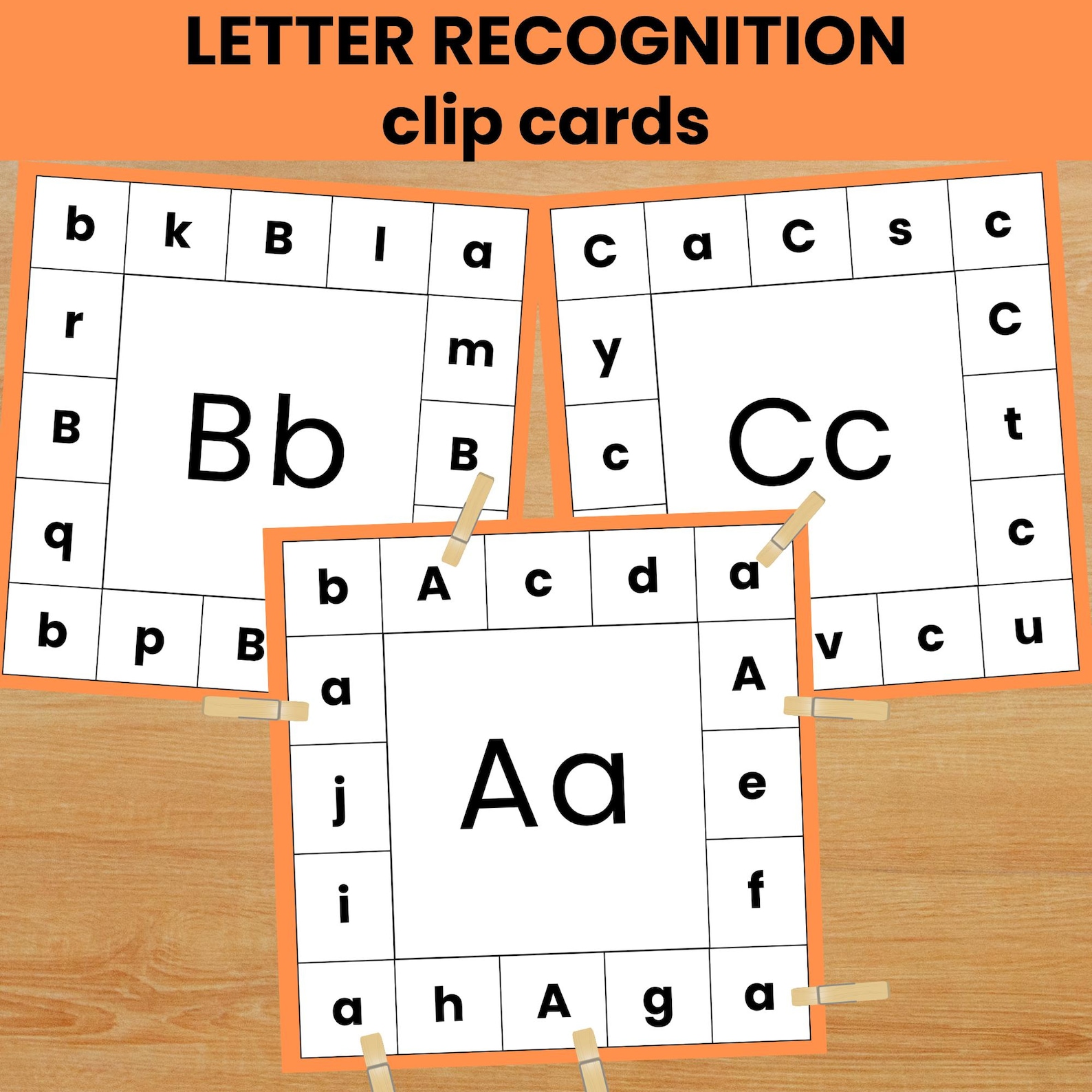 Kindergarten Letter Matching Cards | Uppercase & Lowercase Alphabet ...