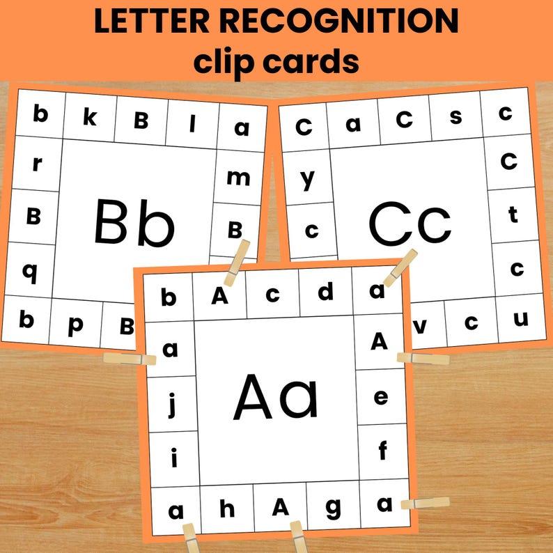 Kindergarten Letter Matching Cards - Alphabet Printable Activity for ...