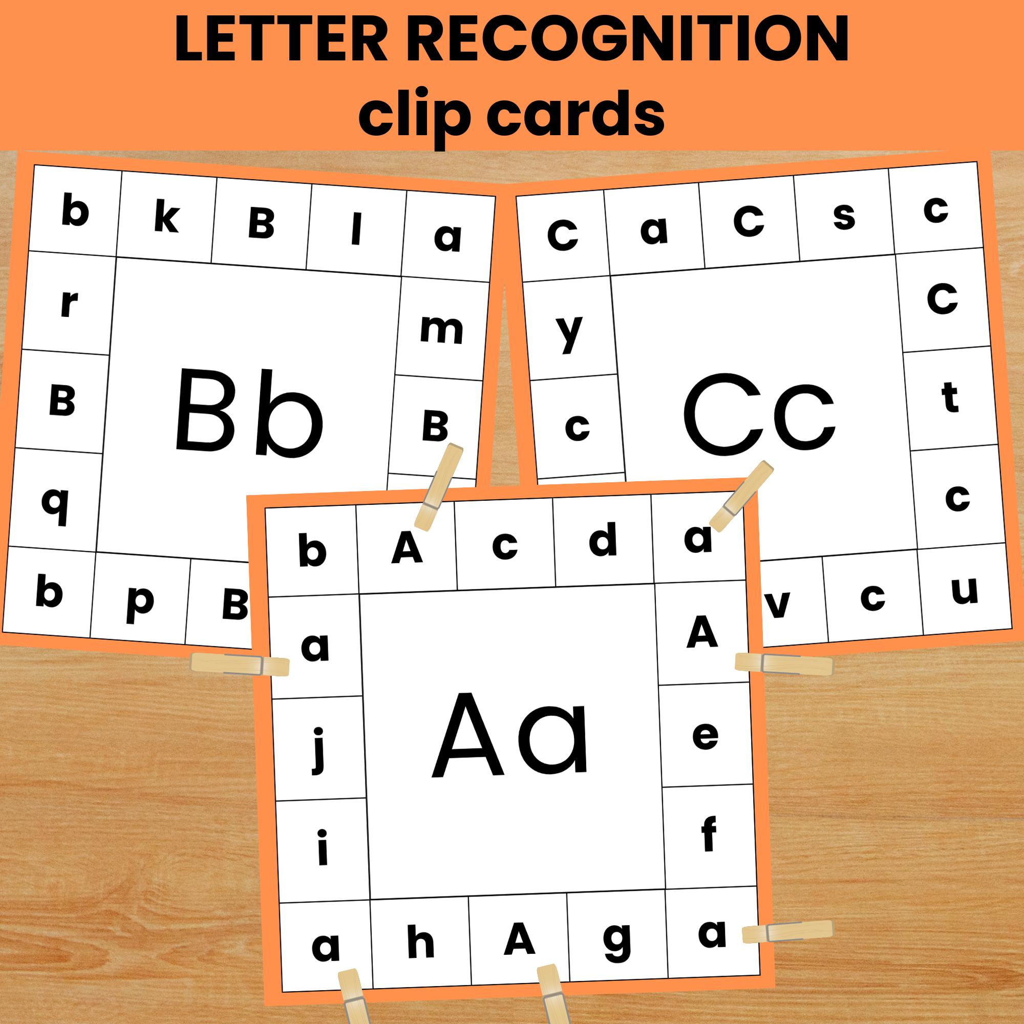 Kindergarten Letter Matching Cards - Alphabet Printable Activity for ...