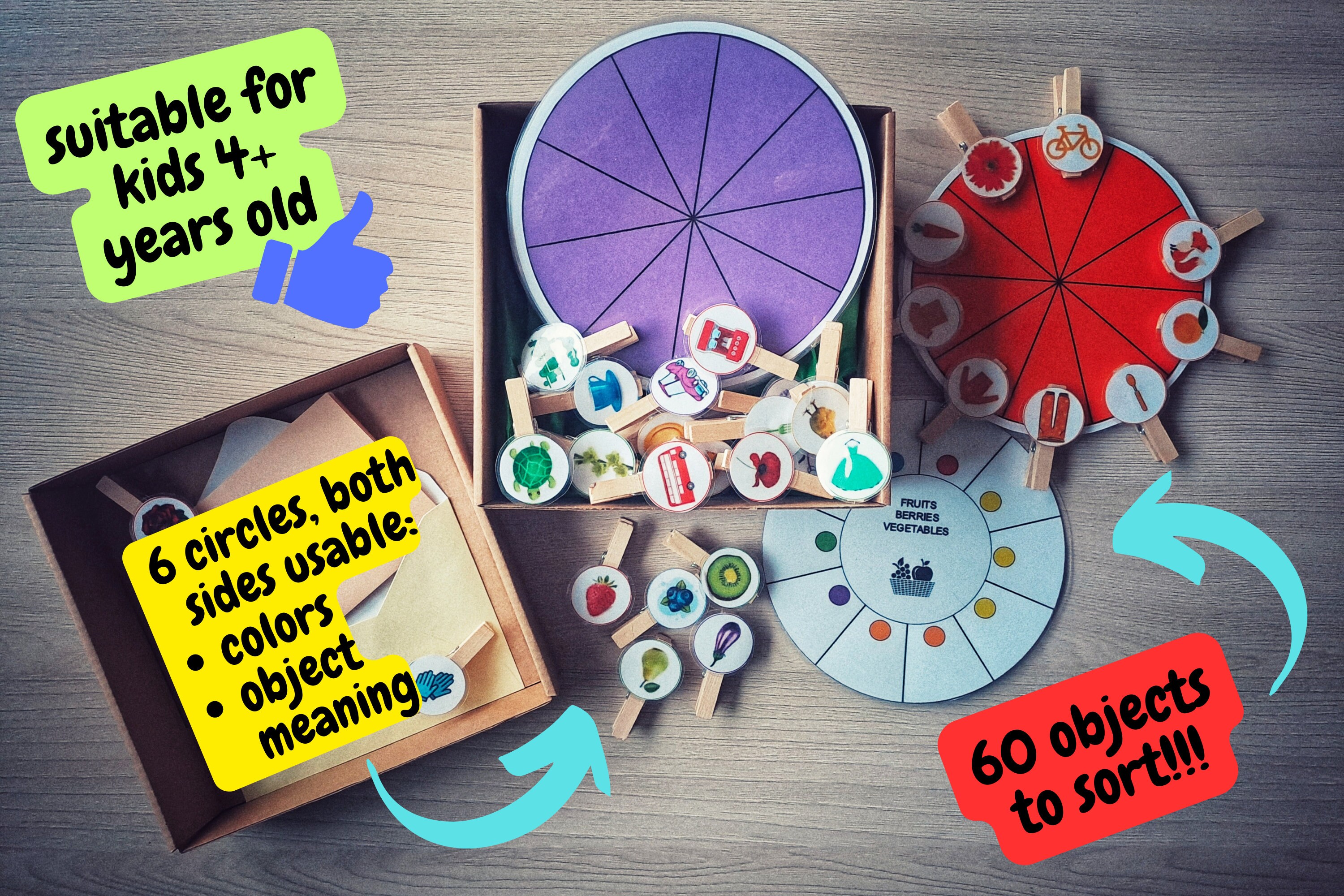 Color Matching Wheel Bundle Perfect for Teaching Colors and Enhancing ...