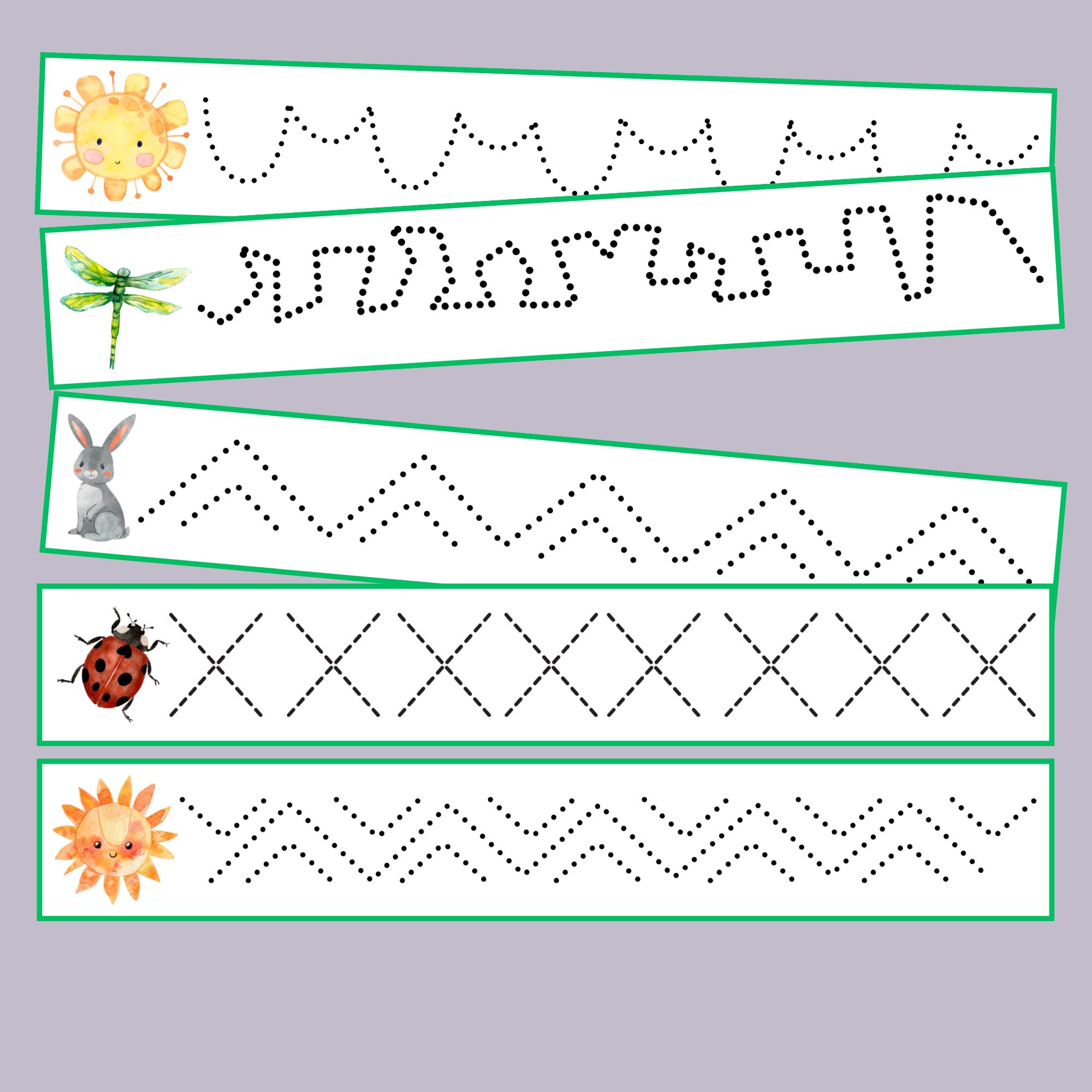 Spring Tracing Strips Printable | Preschool Handwriting Practice | Fine ...