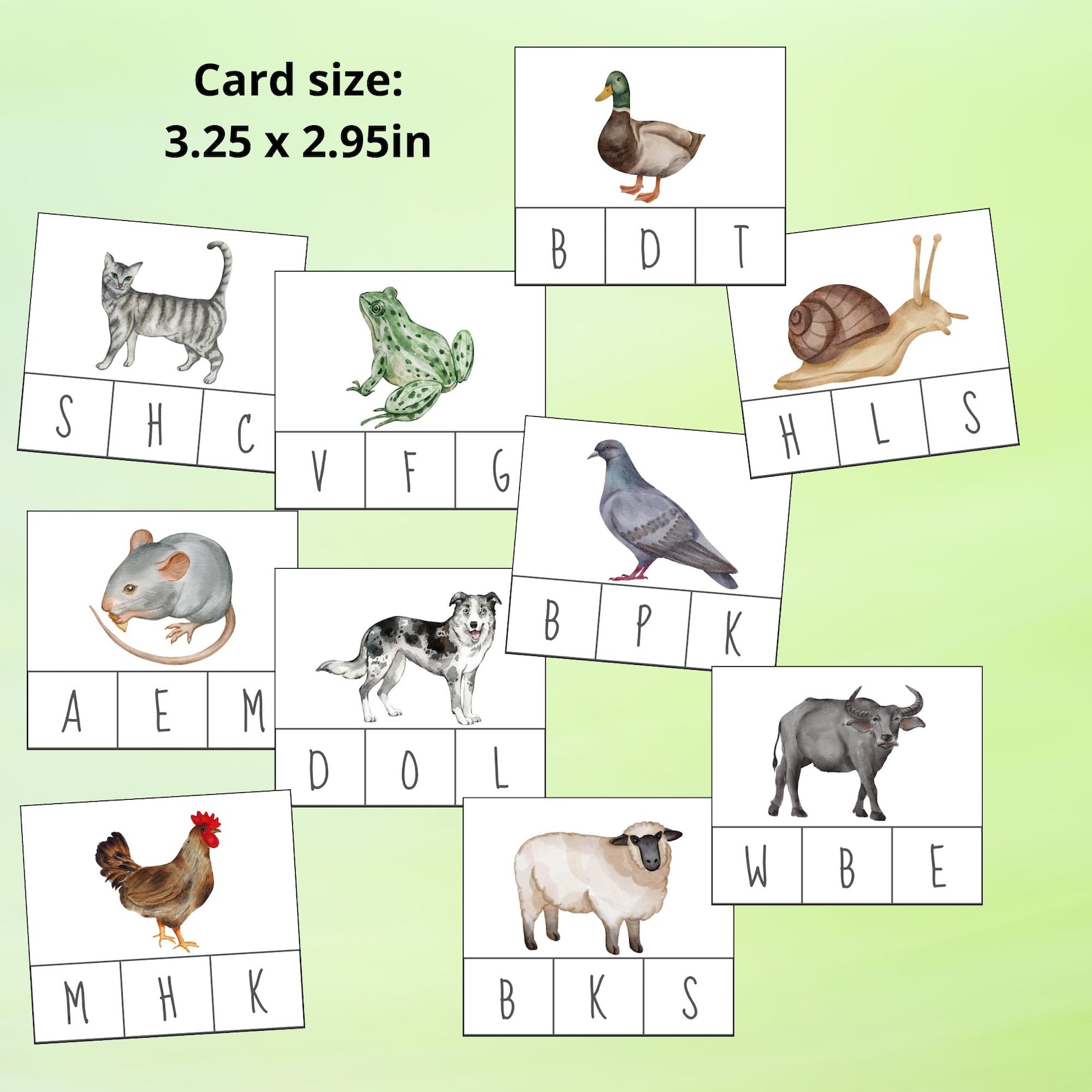 Initial Sound Clip Cards, Farm Animal Flashcards and Poster, Preschool ...