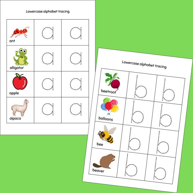 Lowercase Alphabet Tracing Worksheets | Preschool Pre-writing Letter ...