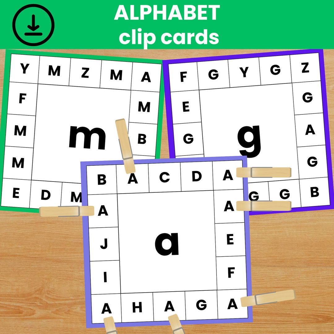 Alphabet Letter Recognition Match Cards, Matching Activity for ...