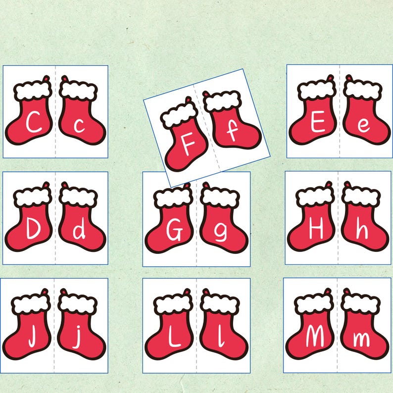 Alphabet Matching Christmas | Letter Recognition Game for Preschool ...