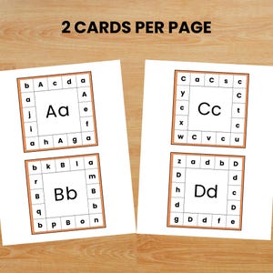 Kindergarten Letter Matching Cards, Alphabet Printable Matching ...