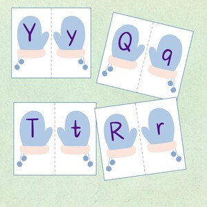 Mittens Letter Matching Game, ABC Puzzles, Preschool, Kindergarten ...