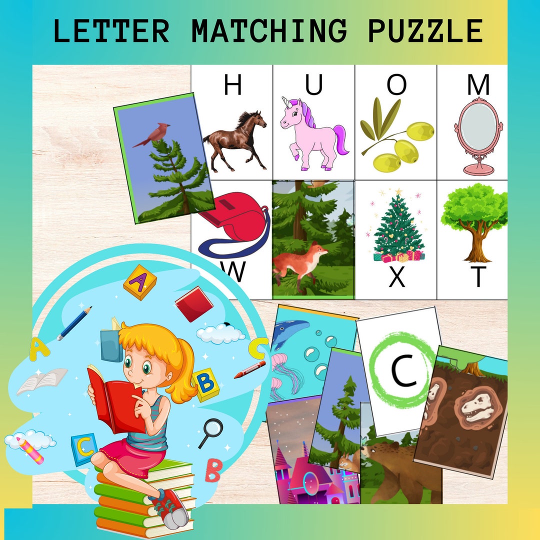 Beginning Letter Sound Matching Puzzle for Teaching Letter Recognition ...