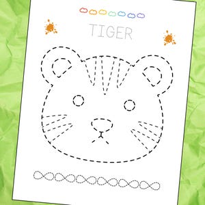 Tracing Practice and Coloring Pages for Kids | Pre-writing Worksheets ...