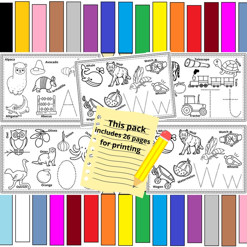 Printable Alphabet Coloring Pages, Letter Tracing and Recognition ...