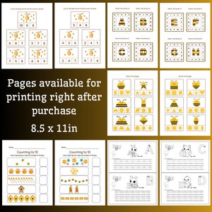Honey Bee Preschool Printable Worksheets & Activities Pack | Fun ...