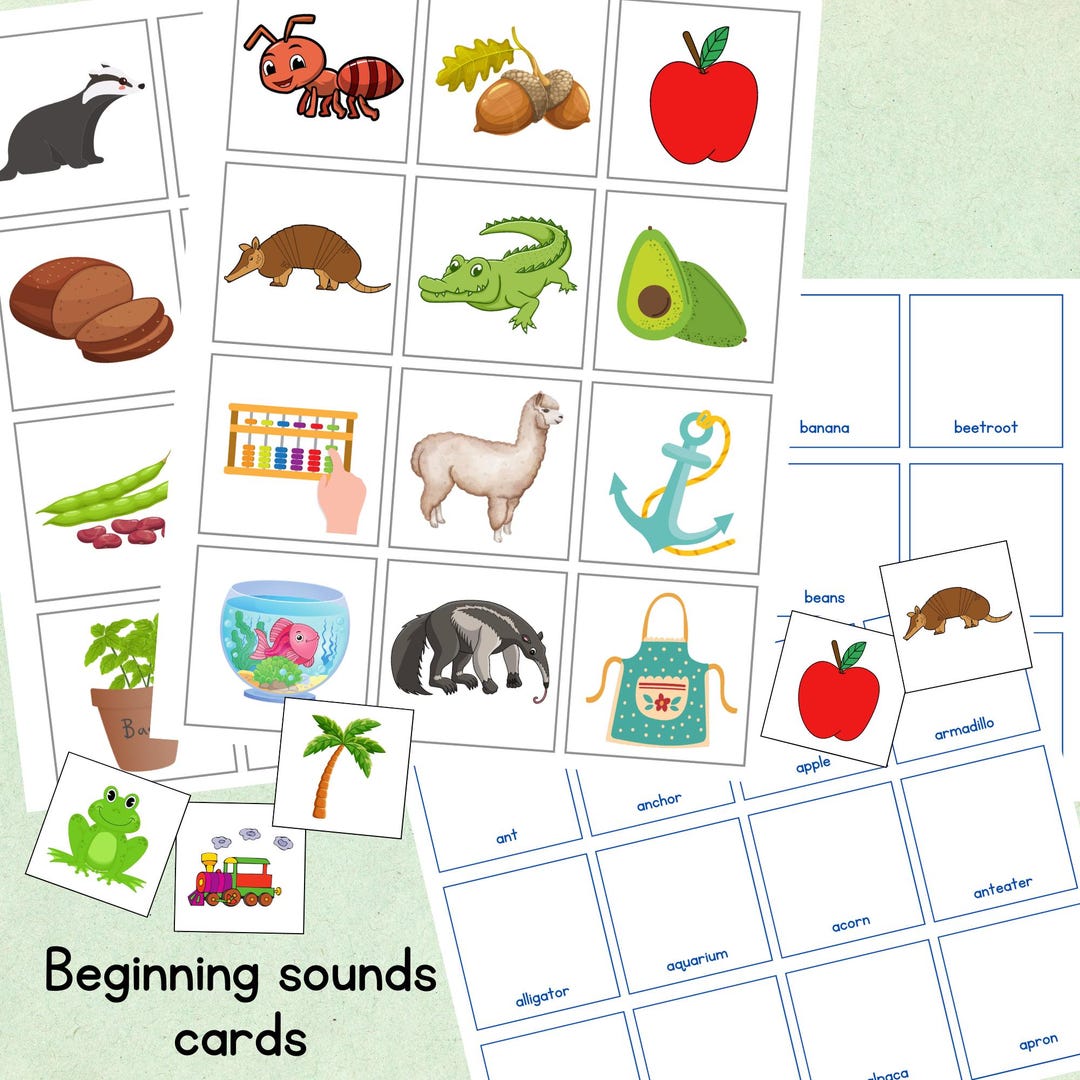 Alphabet Picture Matching Game | A–Z Phonics Beginning Sounds Cards for ...