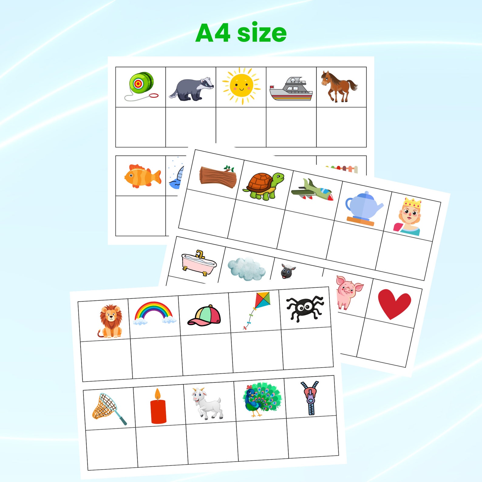 Beginning Sounds Letter Match Phonics Worksheets, Letter Sounds ...