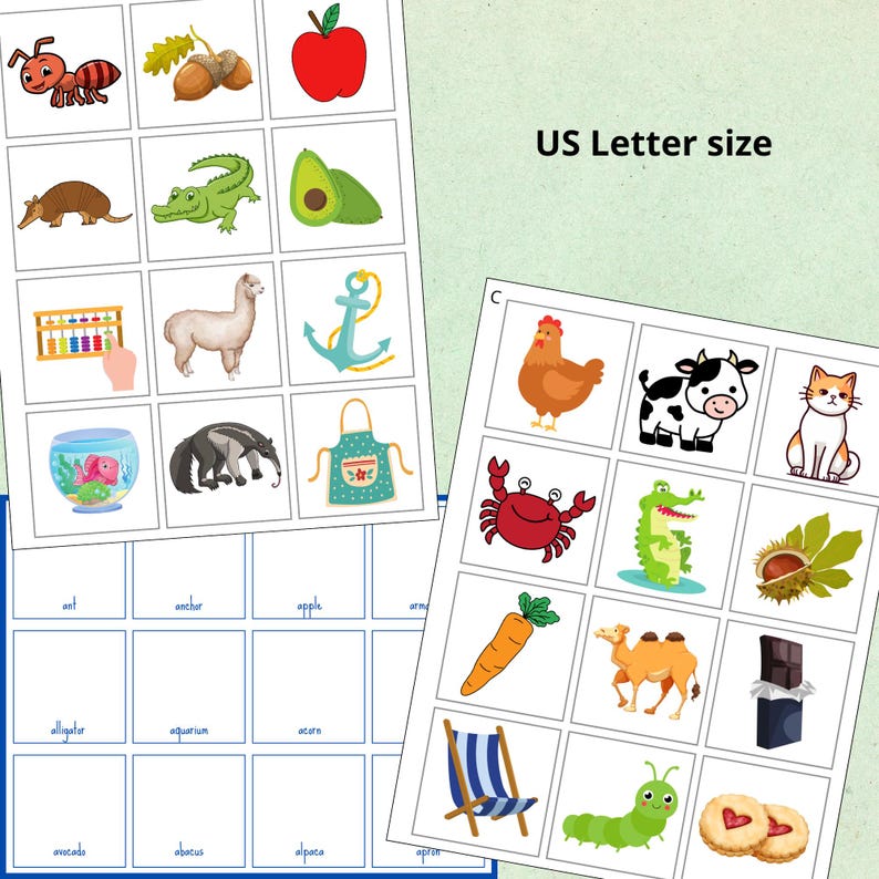 Phonics Picture Match Task Cards, Beginning Sounds Matching Activity ...