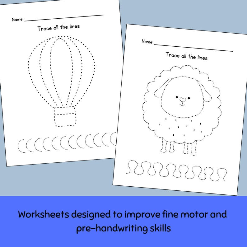 Preschool Line Tracing Worksheets | Printable Pre Handwriting Tracing ...