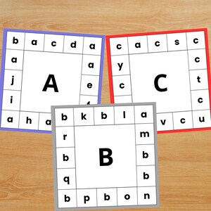 Letter Recognition Alphabet Clip Cards | Toddler & Preschool Matching ...