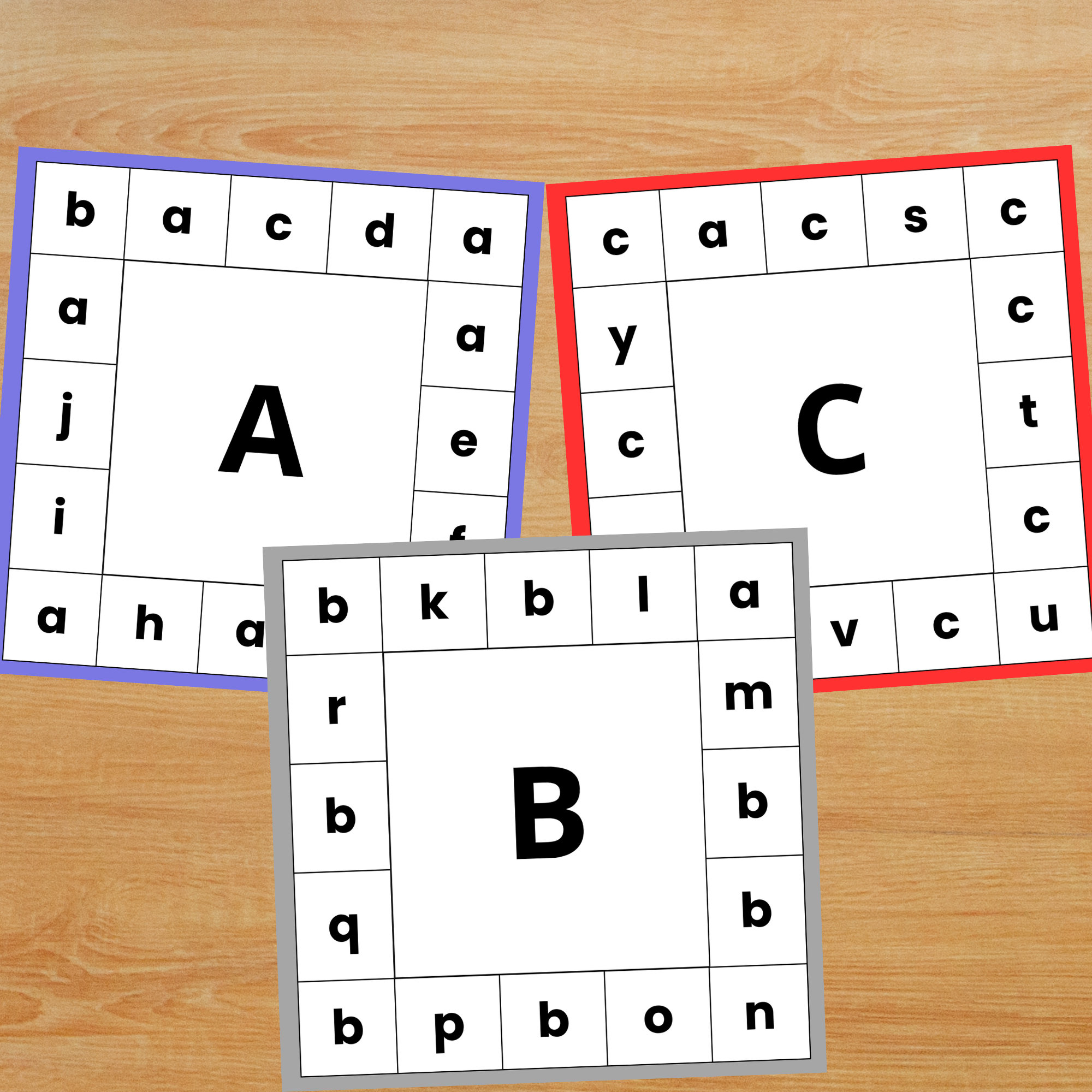 Letter Recognition Alphabet Clip Cards | Toddler & Preschool Matching ...