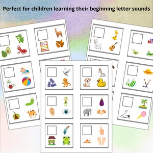 Pre-k Learning ABC Beginning Sound Activity, Letter Sounds Picture ...