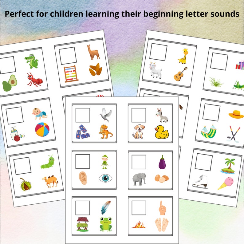 Kindergarten Phonics Printable Activity, Preschool Letter Sounds ...