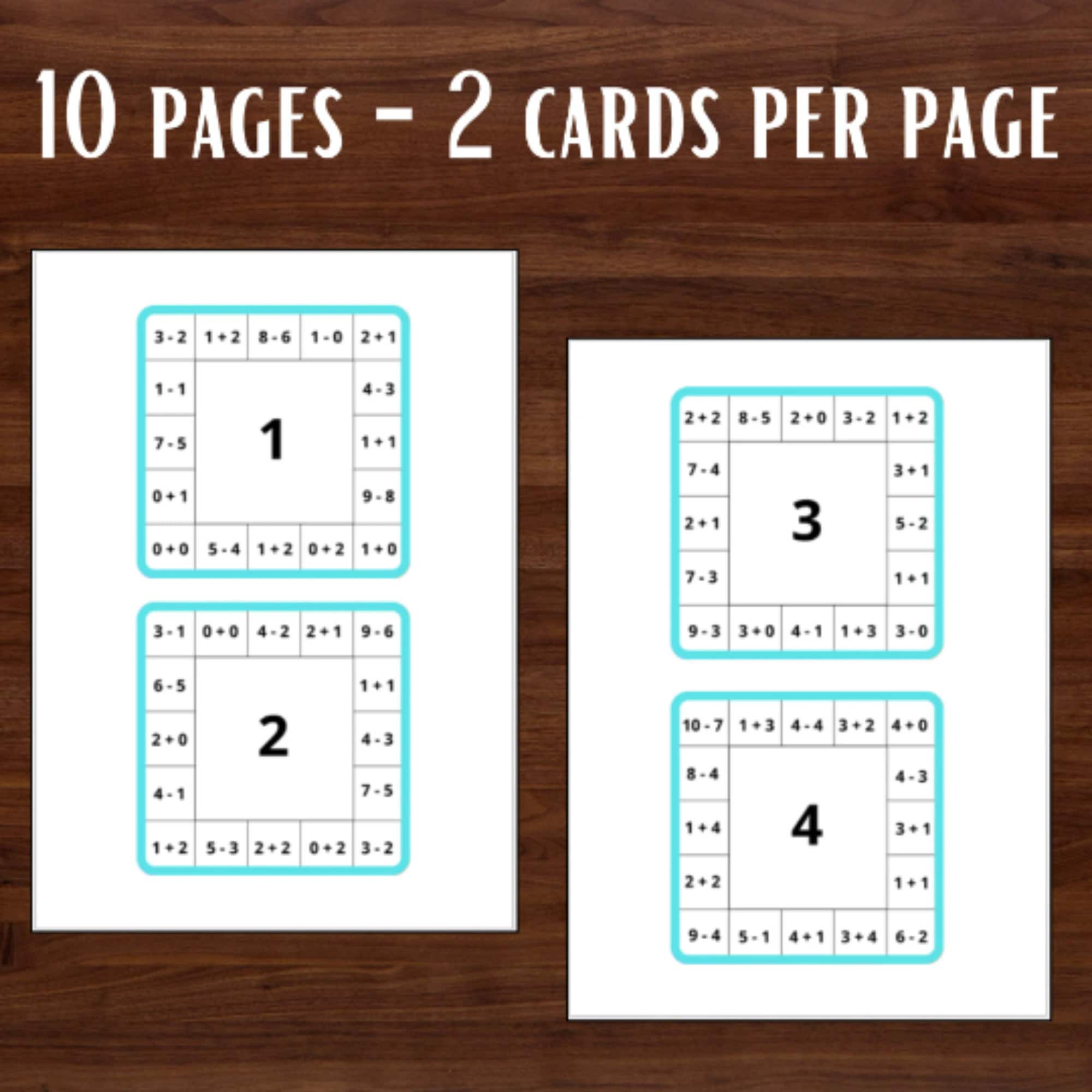 Printable Math Flashcards for Kids: Addition & Subtraction First Grade ...