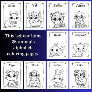 ABC Animal Coloring Pages | Alphabet Letters Printable | Preschool ...